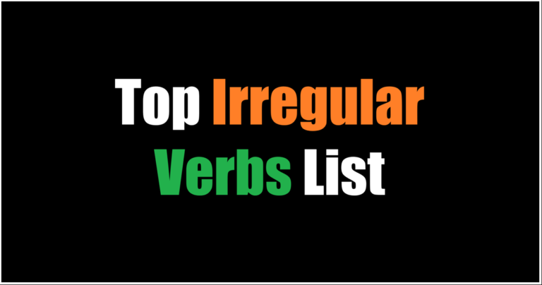 Top Irregular Verbs List – LovHind